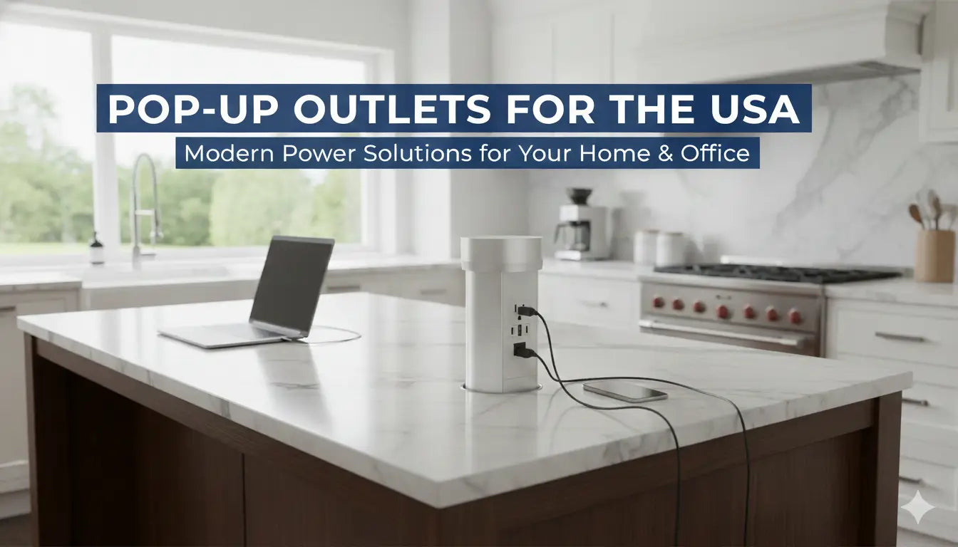 Pop Up Outlets for Modern Kitchen Designs - Modern Power Solutions